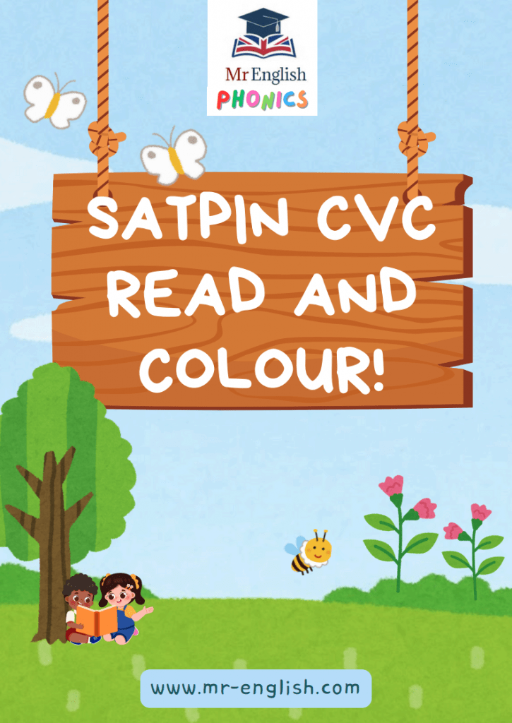 SATPIN CVC Word Matching Worksheet | Fun Phonics Activity for Early ...