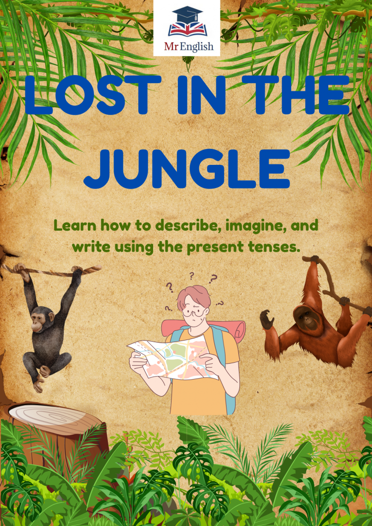Jungle Adventure Worksheet for Kids | Creative Writing, Vocabulary ...