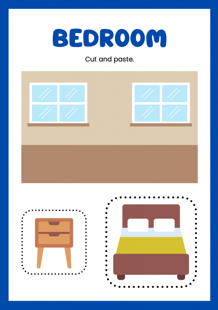 Cut and Paste House Activity for Kids | Fun ESL Worksheet for Ages 6–9 ...