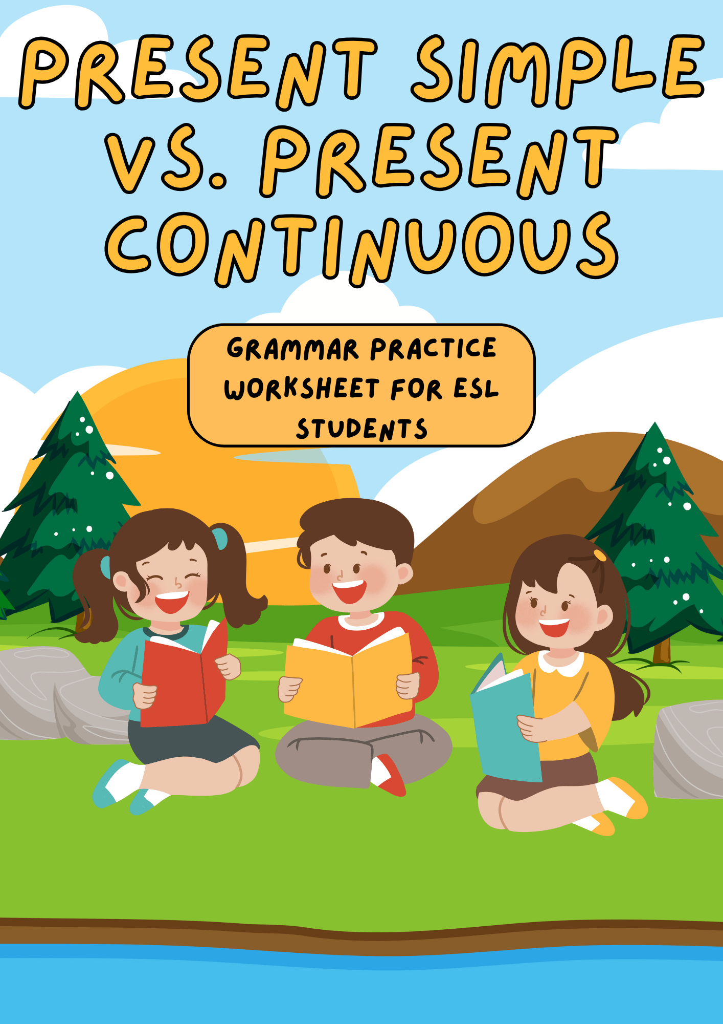Present Simple vs Present Continuous Worksheet | Fun Grammar Practice ...