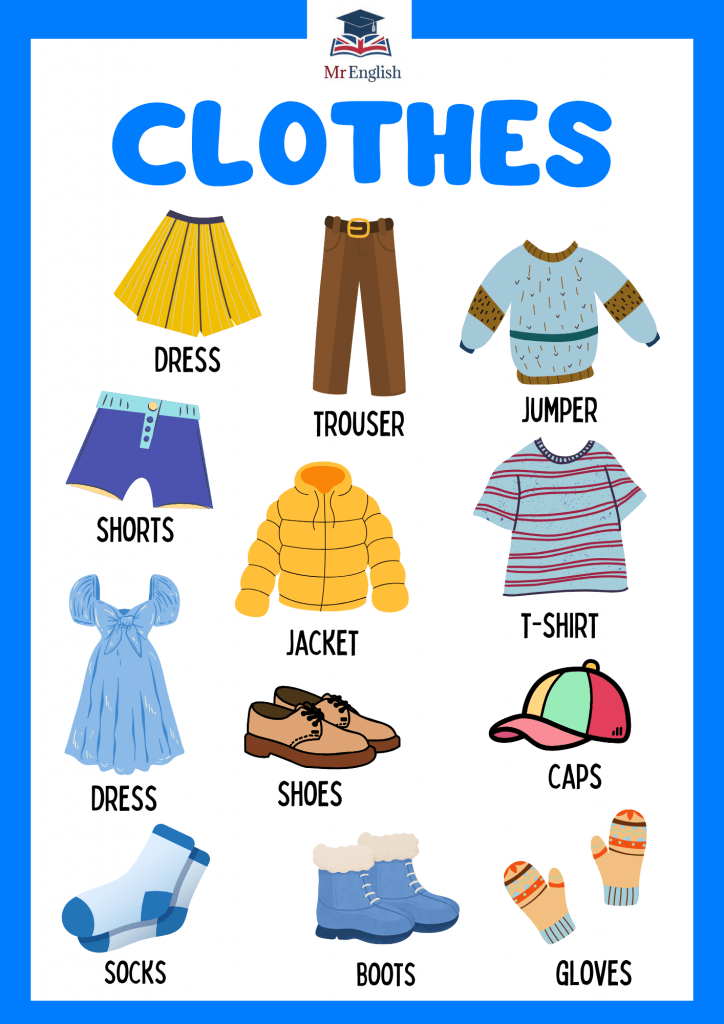 Clothes Vocabulary Worksheet for Kids | Fun ESL Activity to Learn ...