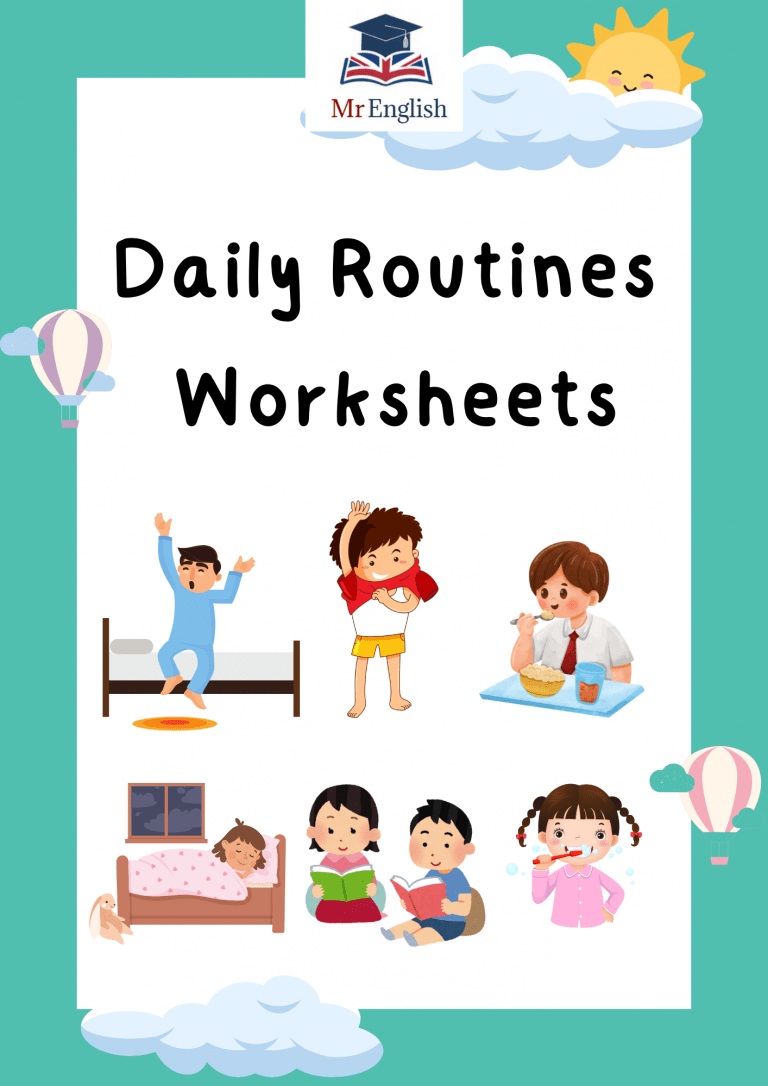 Daily Routines Worksheet for Kids | Fun ESL Vocabulary and Grammar ...