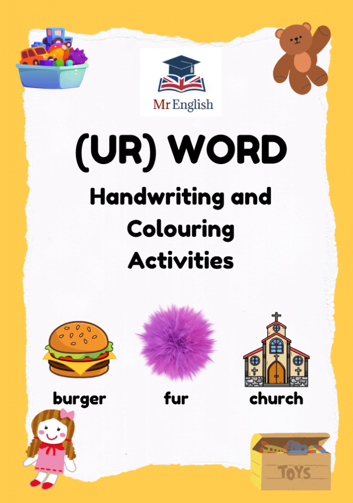 UR Words Phase 3 Phonics Worksheet for Ages 5–7 – Reading, Writing ...