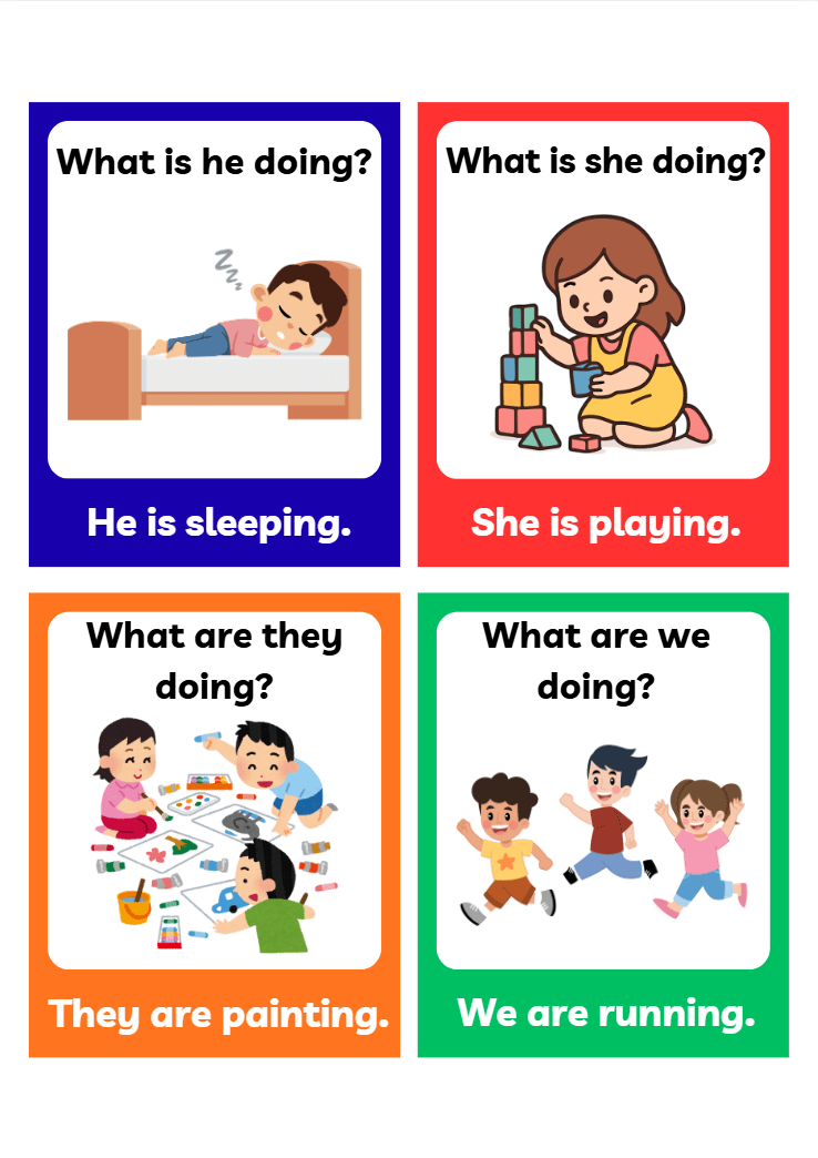 Present Continuous Flashcards for Kids (Ages 5–10) | Fun ESL Grammar Practice – Mr English