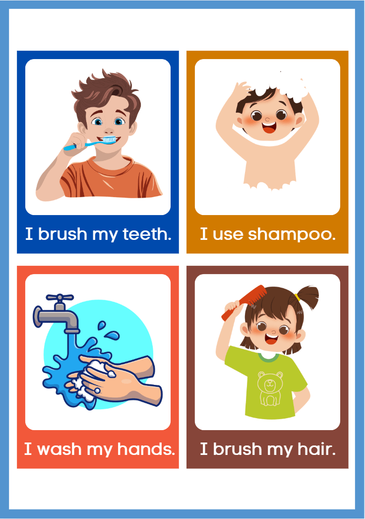ESL Personal Hygiene Flashcards for Kids (Ages 5–10) | Printable ...