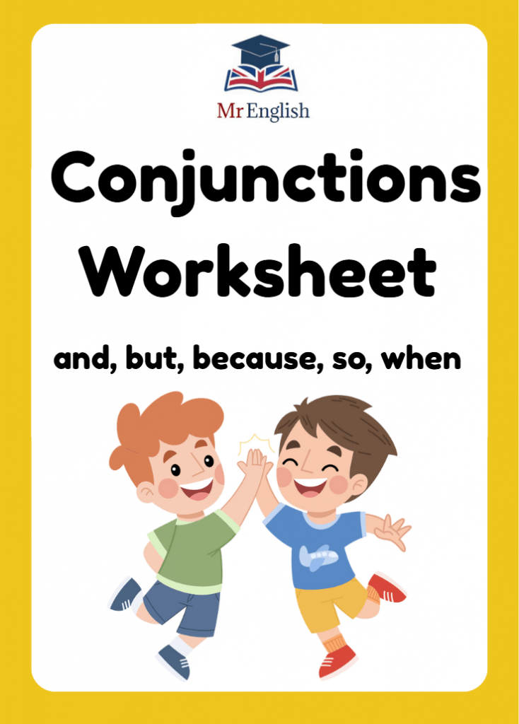 Conjunctions Worksheet for KS1 (Ages 5–7) | Learn Joining Words: and ...